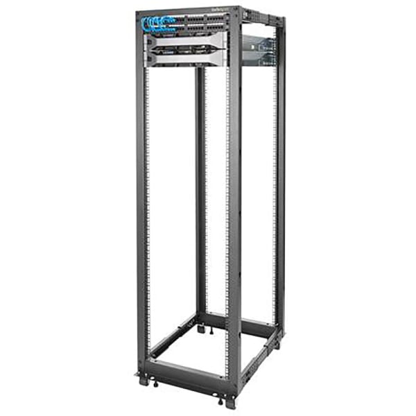 StarTech.com - 4POSTRACK42 - Adjustable Depth Open Frame 4 Post Server Rack Cabinet - Flat Pack ...