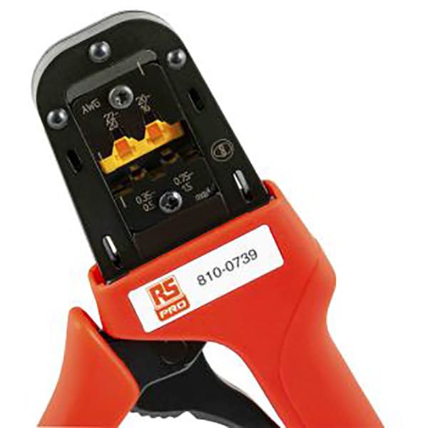 RS PRO - 8100739 - Crimper For Uninsulated Superseal Connectors 22-16AWG 190 x 21 x 74mm - RS