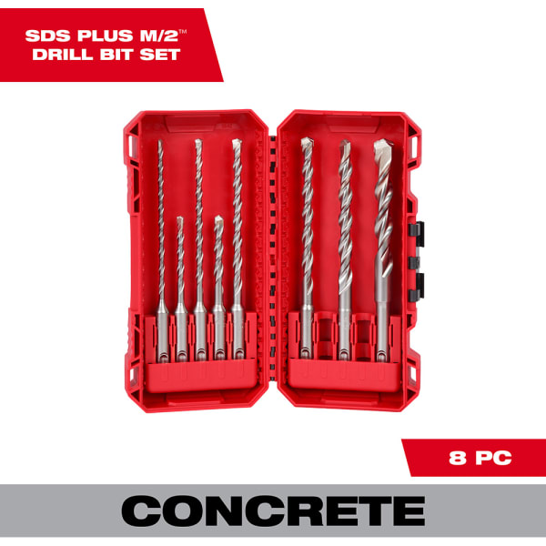 Milwaukee Electric Tool 48 20 7673 Sds Plus 8pc M 2 2 Cutter Drill