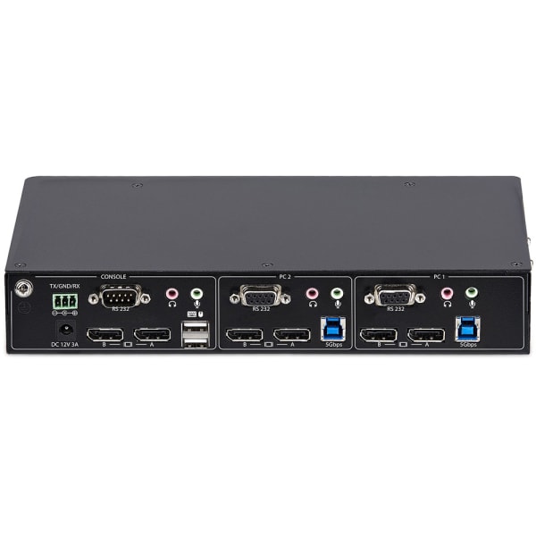StarTech.com - P2DD46A22-KVM-SWITCH - Dual-Monitor DisplayPort KVM Switch, 2 Port, RS232 Serial ...