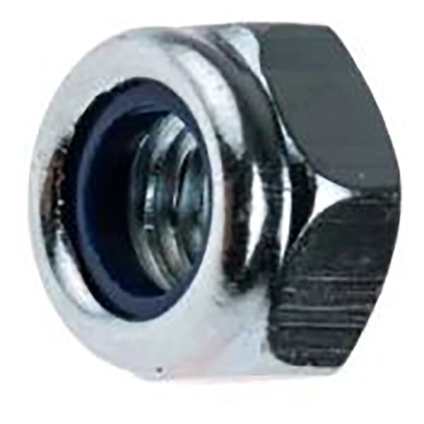 RS PRO - 2646422 - Bright Zinc Plated Steel, Self- Locking Hex Nut, Nylon Insert, DIN 985, M8 - RS
