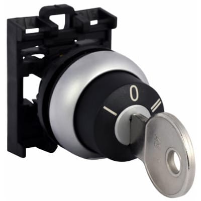 Eaton - Cutler Hammer - M22-WS3 - Key Switch Operator, 22Mm, Three-Position, Return - Left/Right ...