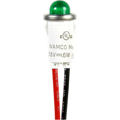 Wamco Inc. - WL-1091M5-24V - Indicator Pnl-Mnt Solid State Green 0.50 In 24V Lens Dome 22AWG ...
