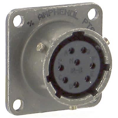 Amphenol Industrial - PT02E-12-8S - Circular Receptacle. Connector PT02 Series Box Mount 12 12 ...