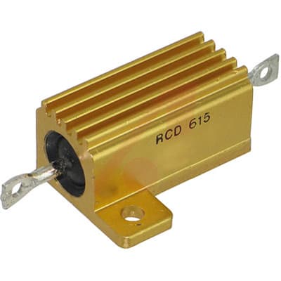 RCD Components - 615-15R0-FBW - Resistor;Wirewound;Res 15 Ohms;Pwr-Rtg 25 W;Tol 1%;Lug;Alum ...
