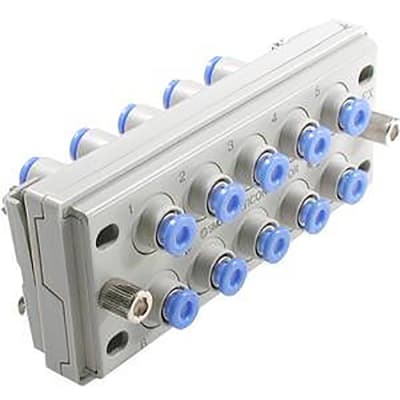 SMC Corporation - KDM10S-06 - 10 Outlet Ports C3604BD, PBT Pneumatic Multi-Connector Tube Panel ...