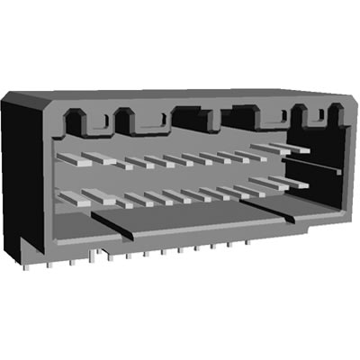 TE Connectivity - 178811-6 - Multilock 040/070 Series 26 Way 2 Row Female Right Angle PCB ...