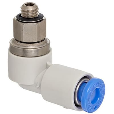 SMC Corporation - KSL06-M6 - Rotary One-Touch Fitting, 6 mm Tube Size, Male, M Thread, KS Series ...