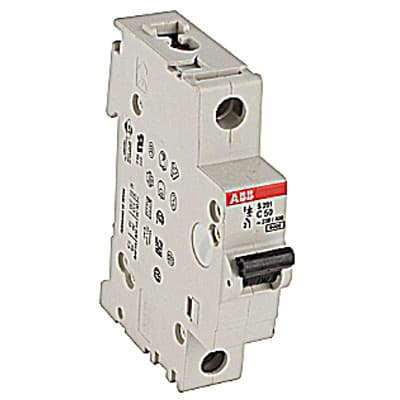 ABB - S201-C50 - Circuit Breaker; 1-P; C Curve; 50A; 6kA; 480Y/277VAC; Handle; Screw Terminals - RS