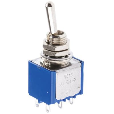 APEM Components - 5646A - Toggle Switch DP On-On, 6 A@ 125 V ac, Panel Mount - RS