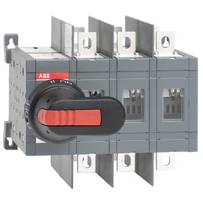 ABB - OT200U03CP - Manual Transfer Switch 200A 3 Poles 600VAC, Panel Mount , UL98 - RS