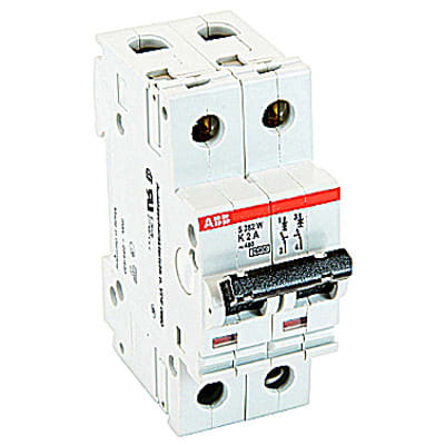 ABB - S282-K2W - Miniature Circuit Breaker, S280 2P K2A 480VAC RT - RS