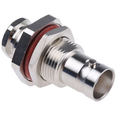 RADIALL - R141327000W - Straight 50Ohm Pmnt BNC Conn,jack,Clamp Term RG141,RG142,RG223,RG400 ...