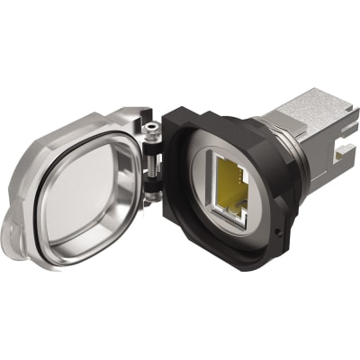 Turck RJ45 PANEL MOUNT W IP67 CAP Connector RJ45 Panel Mount IP67 WeatherResistant U2 22253 U2 22253 Series RS