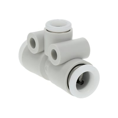 SMC Corporation - 10-KQ2T08-06A - Fitting, diff dia union T, for 8mm & 6mm tubes, clean room - RS