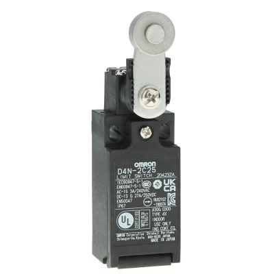 Omron Automation - D4N-2C25 - Safety Limit Switch, 2NC/1NO, Roller Lever, IP67, D4N Series - RS
