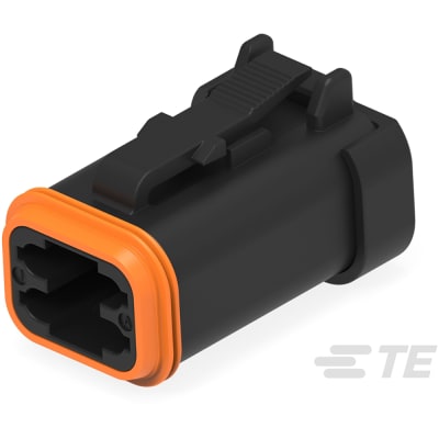 TE Connectivity - DT06-4S-CE05 - Plug, Housing for Female Terminals, Contacts 4, Black, PA GF ...