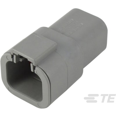 TE Connectivity - DTP04-4P-C015 - Receptacle, Housing for Male Terminals, Contacts 4, Gray, PA ...