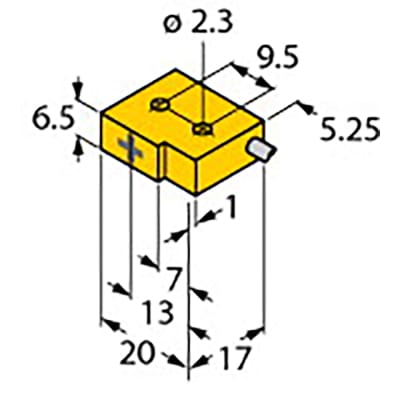 Turck - BI1-Q6.5-AP6/S34 - Inductive Proximity Sensor; Shielded; Sensing Distance 1mm - RS