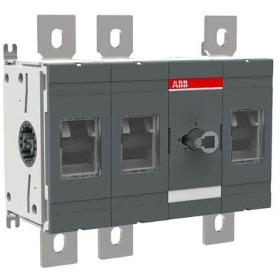 ABB - OT500E21 - Non-Fused Disconnect switch 500A 3 Poles 600VAC, Panel Mount, IEC 60947-3 - RS