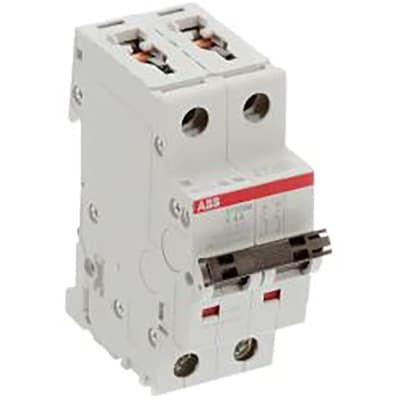 ABB - ST202M-C15 - Circuit Breaker,Miniature,DIN Rail Mount,C Curve,2 Pole,15A - RS