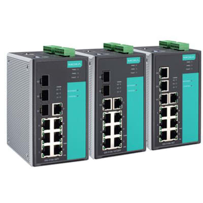 Moxa - EDS-510A-3GT-T - Ethernet Switch, 10 Port, Managed GB, 3GB ports, 24 VDC, Wide Temp, EDS ...