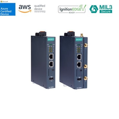 Moxa - UC-8210-T-LX-S - Arm-based wireless-enabled DIN-rail industrial computer with wide ...