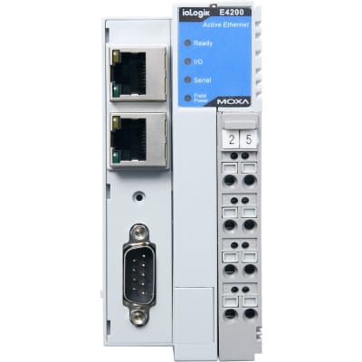 Moxa - ioLogik E4200 - Univ Controller, Active ENET Network Adapter (Modbus/TCP), Click&Go, -10 ...
