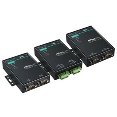 Moxa - NPort 5210A - Device Server,2 port,10/100M Ethernet,RS-232,DB9 male,0.5KV serial surge ...