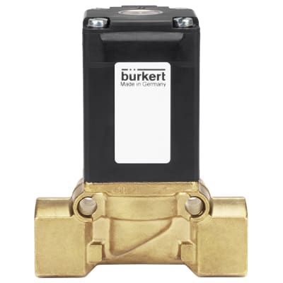 Burkert Fluid Control Systems - 298115 - Solenoid Valve, 2/2, brass, 232PSI, 3/4NPT, 24V, 0290 ...