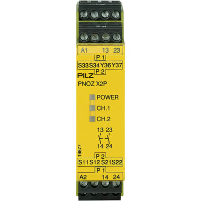 Pilz - PNOZ X2P 24VACDC 2N/O - Monitoring Safety Relay, 2NO, 240 VAC ...