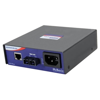 Advantech - IMC-450-MMST-A - Standalone Media Converter, 100Mbps, Multimode 1300nm, 5km, ST - RS
