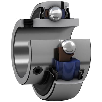 SKF - YAR 212-203-2F/W64 - Insert Bearing, Set Screws, 55.563 mm ID, 110 mm OD - RS