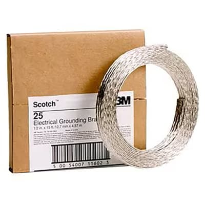3M - 25 - Braiding, Scotch Grounding Braid 25, 1/2 inch x 15 foot - RS