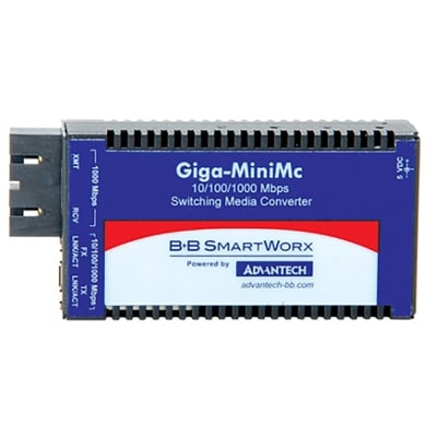 Advantech - IMC-370-MMRX-PS - Fiber Media Conversion, Giga-MiniMc Series, TX/SX-MM850-SC w/pwr ...