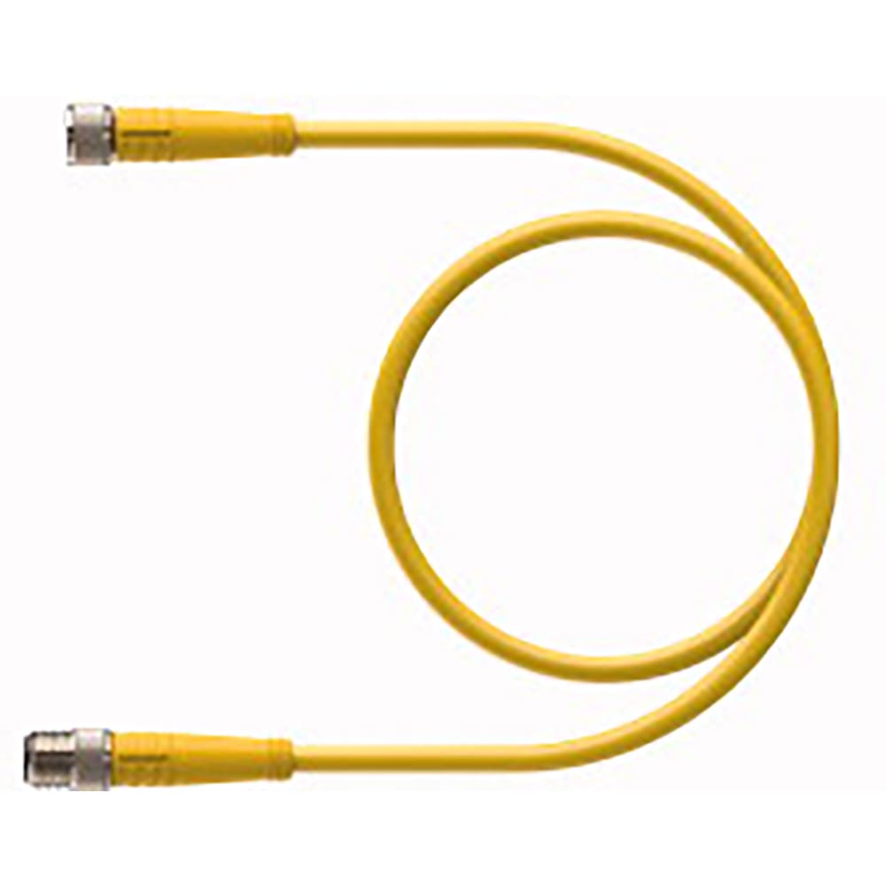 Turck - PKG 3M-3-PSG 3M - Cordset, M8 Female To M8 Male, Yellow, 3 cond., 3 meters, PVC ...