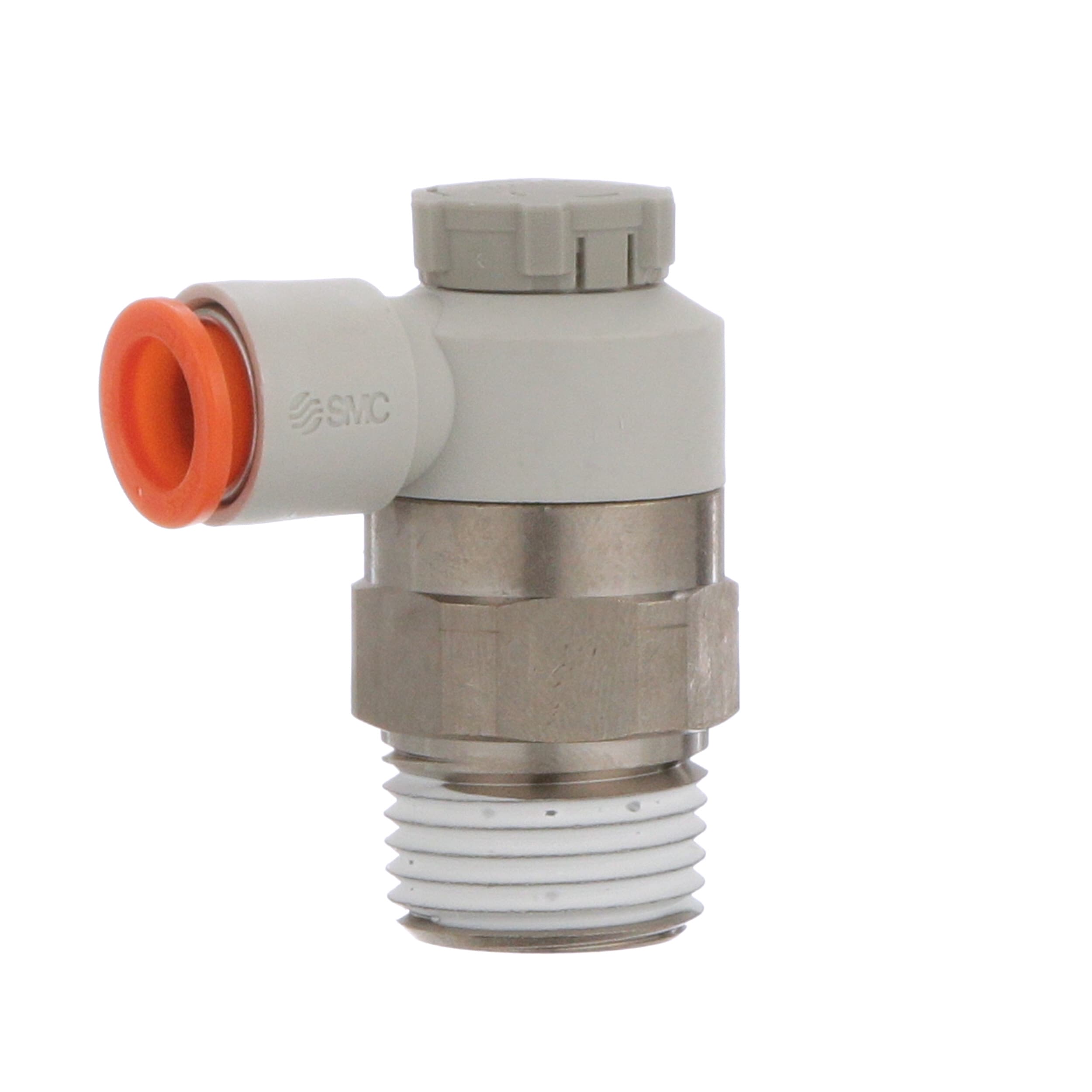 SMC Corporation - AS4201F-N04-11SA - Speed controller, elbow, meter-out, 3/8" one-touch x 1/2 ...