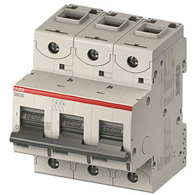 ABB - S803U-K100 - Circuit Breaker, Miniature, 3 P, K Curve, 100A, 240VAC, Handle, Ring Terminal ...