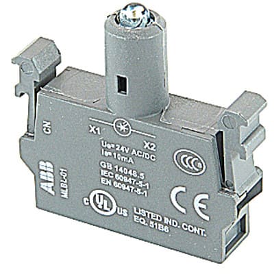ABB - MLBL-01L - Accessories, Led Block, Integrated Led, 24 Vac/Vdc, Blue - RS