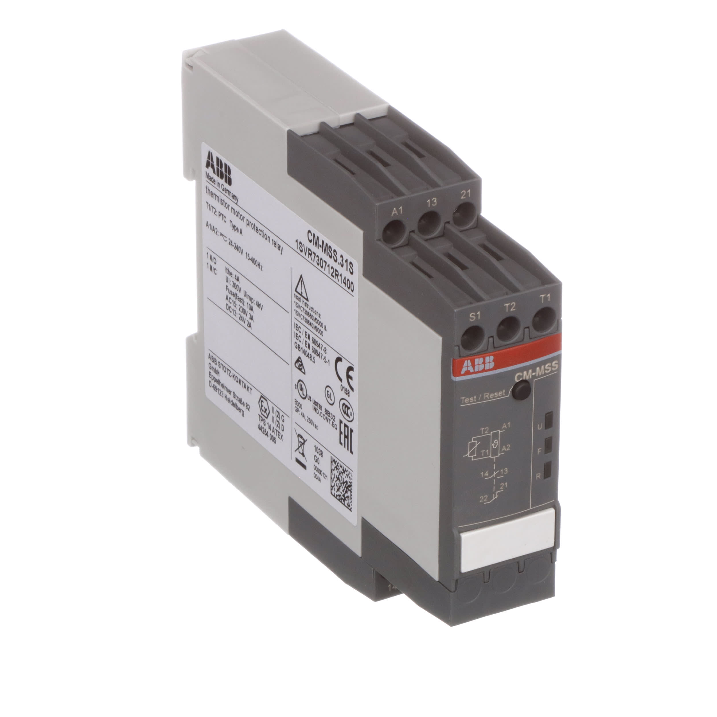 ABB - 1SVR730712R1400 - Temperature Monitoring Relay with NC, NO Contacts, 24 - 240 V ac/dc - RS