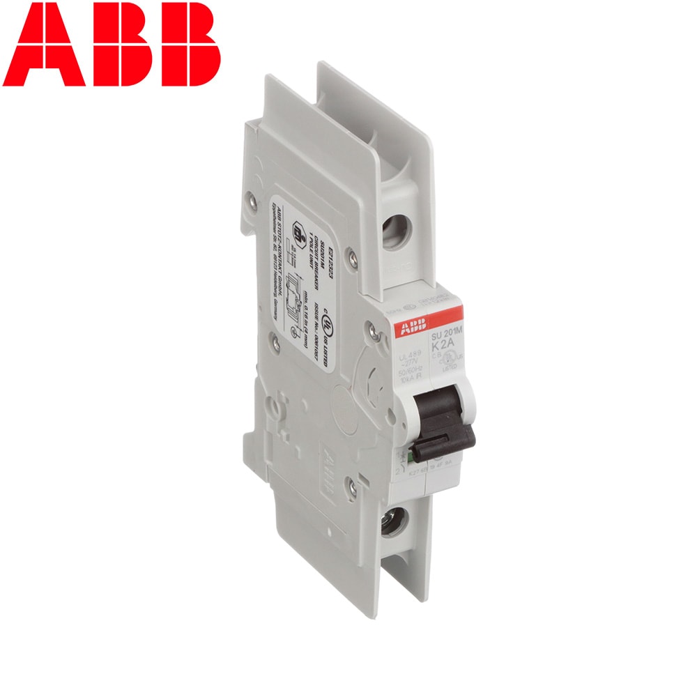 ABB - SU201M-K2 - Miniature Circuit Breaker K-Characteristic, 10kA, 2A, 1P UL489 - RS