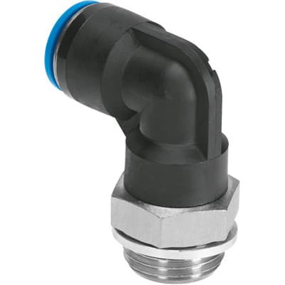 Festo - QSL-G1/2-12 - Push-in Connector, 1 Port G 1/2 Thread & 1 Port 12mm OD tube, Blue ring - RS