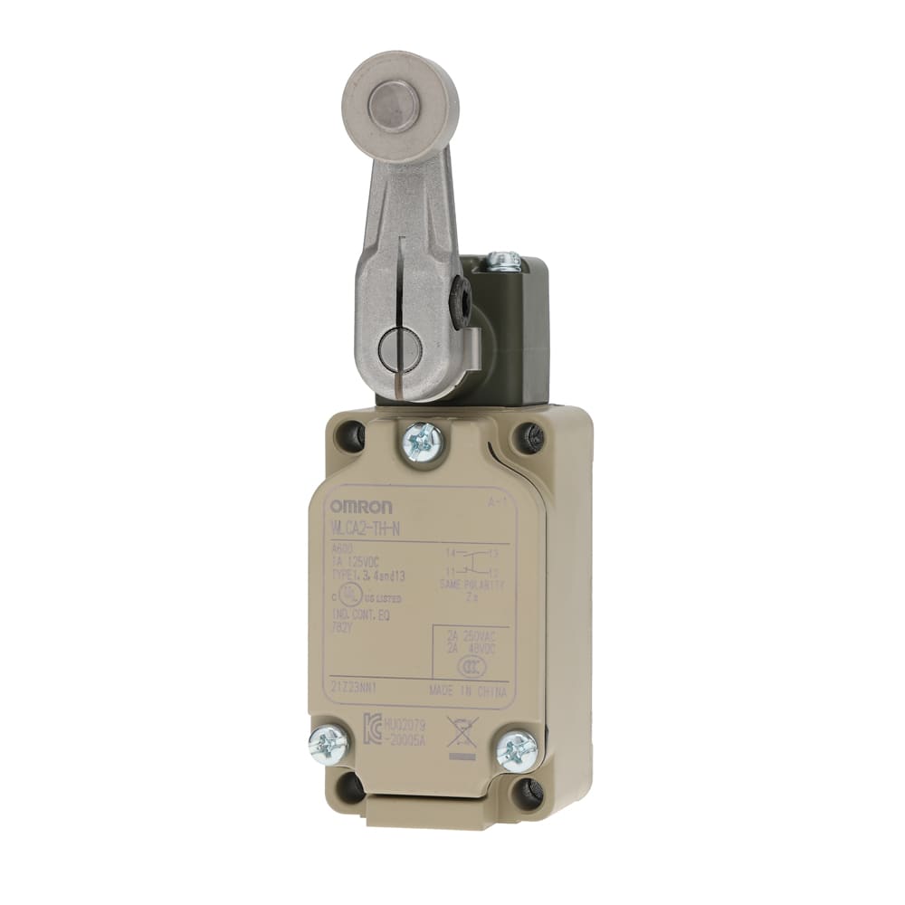 Omron Automation - WLCA2-TH-N - Limit Switch, Roller Lever, IP67, Screw, WL-N Series - RS