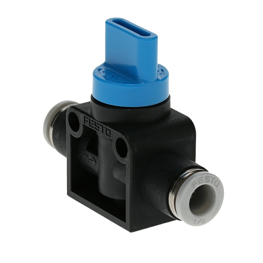 Festo - HE-2-QS-1/4-U - Shut-off Valve, manual,QS-1/8, 350L/min, -.95 to 10 bar - RS