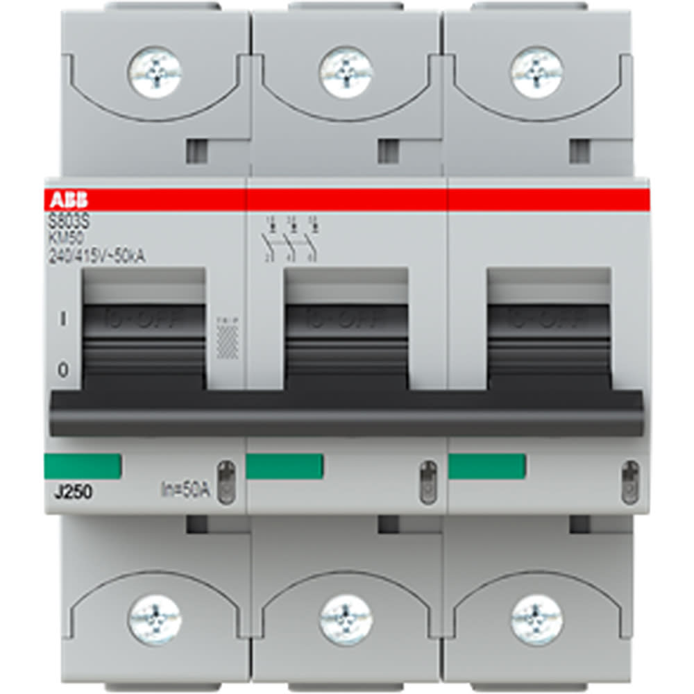 ABB - S803S-KM50 - Circuit Breaker S500-S800 MINI S MCB S800S 3P KM 50A - RS