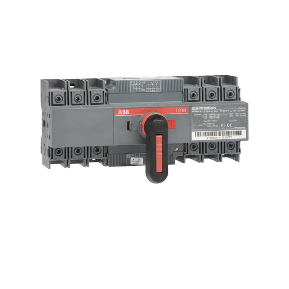 ABB - OTM100F3CMA230V - Motorized Transfer Switch 100A 3 Poles 600VAC, DIN Rail / Panel Mount - RS