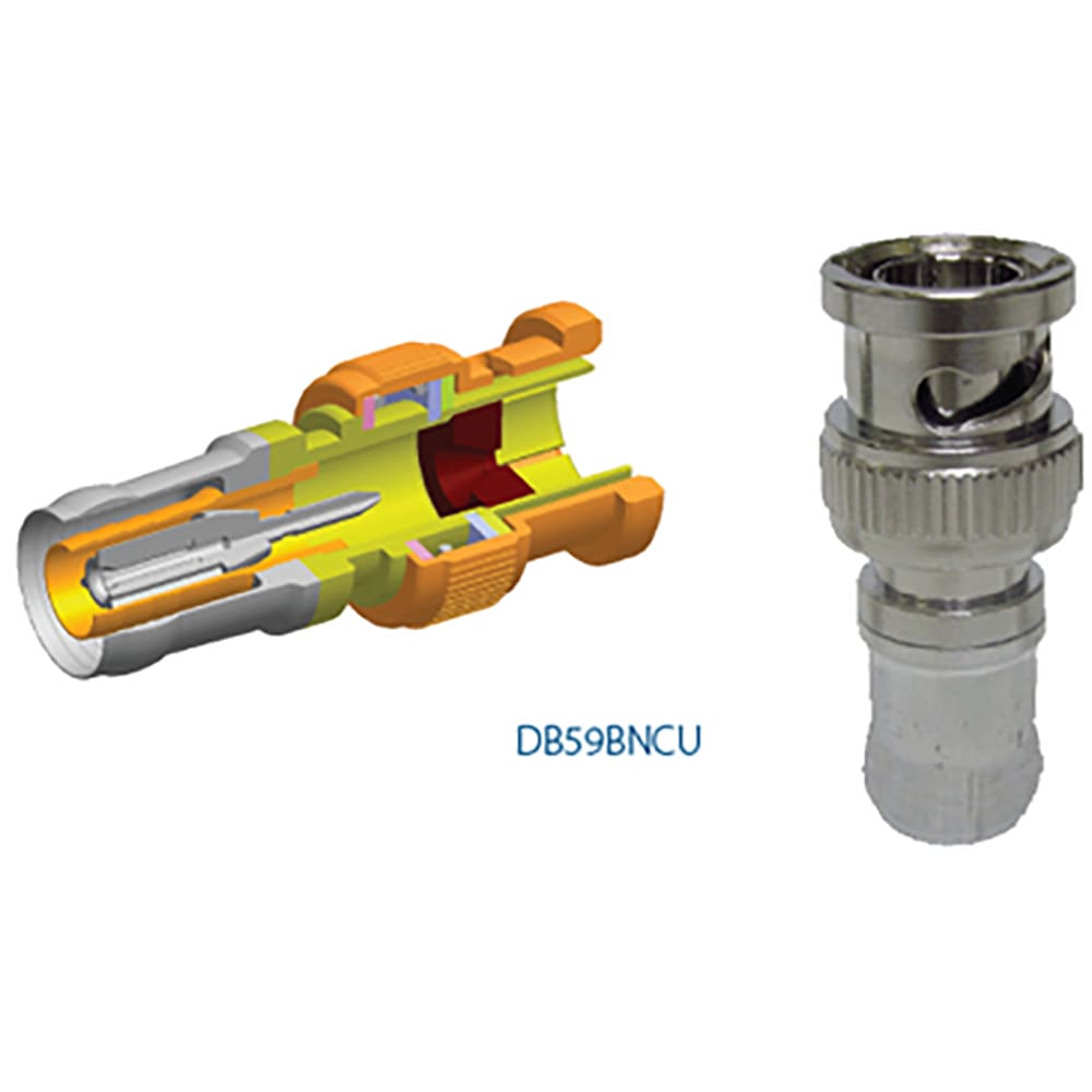 Belden - DB59BNCU-25 - Universial BNC Compression Connector, RG59 Quad ...