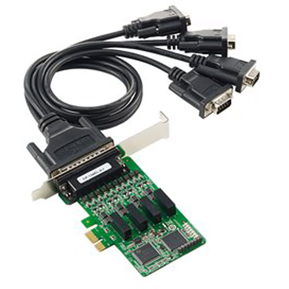 Moxa - CP-134EL-A-I-DB9M - PCIe Board,4 Port,DB9M Cable,low profile,RS ...