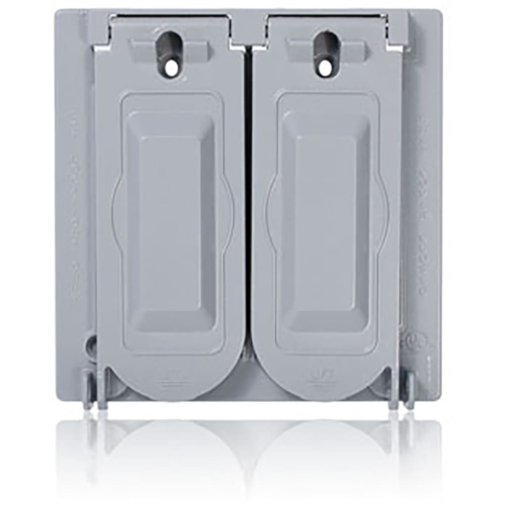 Leviton - WM2V-GY - GY 2G VERT WR DIECAST DUPLX/SGL/DECO CVR - RS