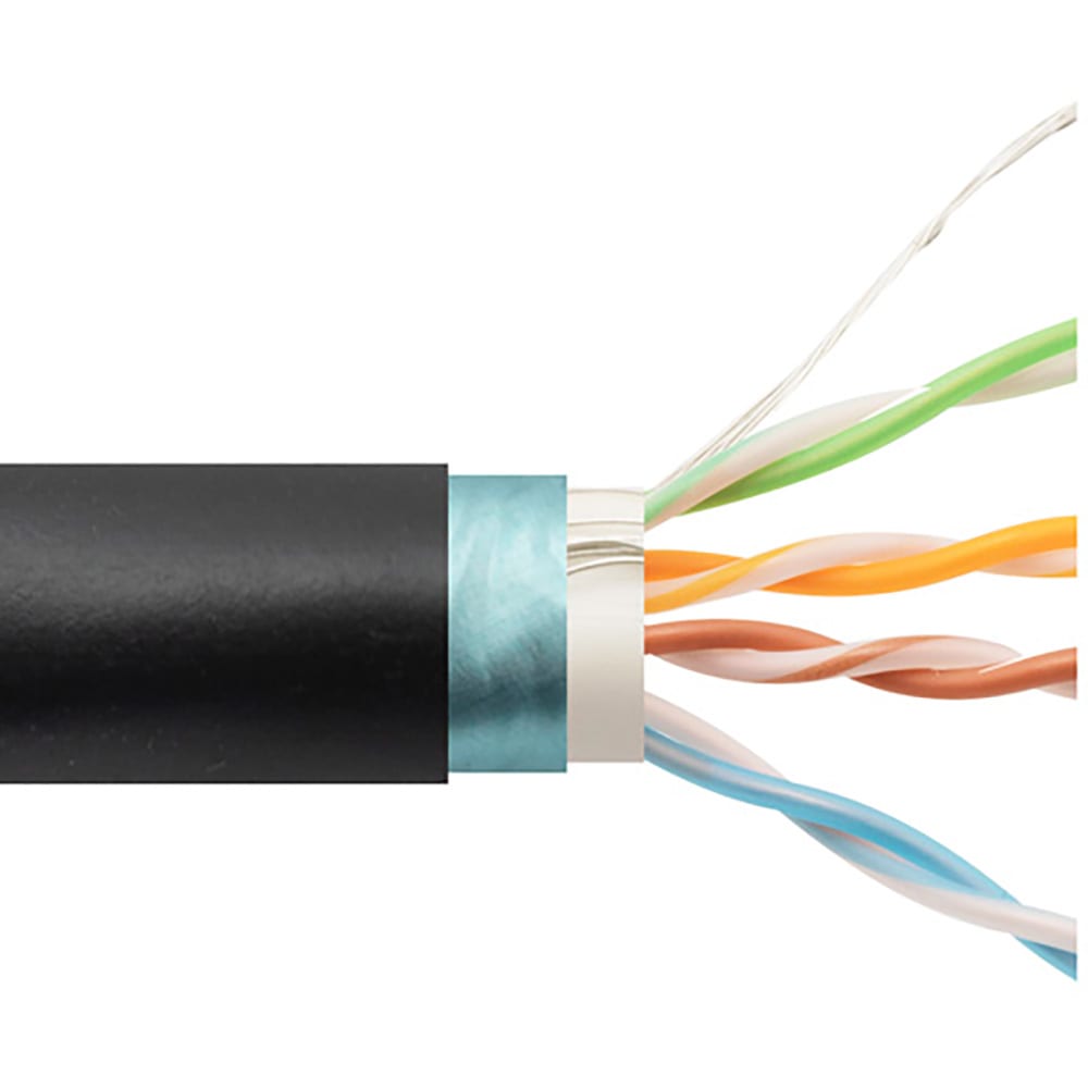 L-com - TOFIC6-BLK-100F - Bulk C6 4P/UTP POE 23SLD CMR CMG PVC BLK 100F - RS